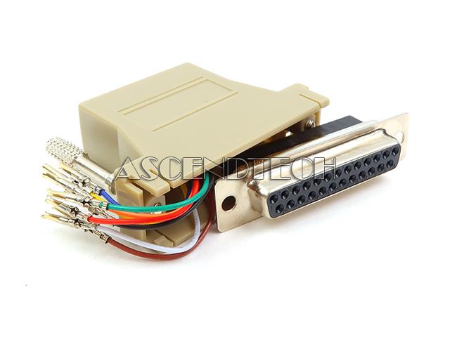 RJ8-25S-BEIGE | DB25 RJ45 Modular Adapter RJ8-25S-BEIGE